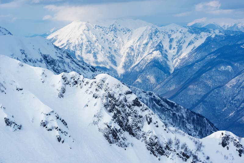 Mountain Under the Snow and Ice at Winter Stock Image - Image of nature ...