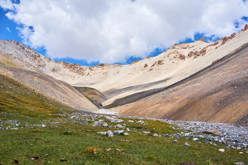 Mountain Valley in the Area of the Alai Range Stock Photo - Image of ...