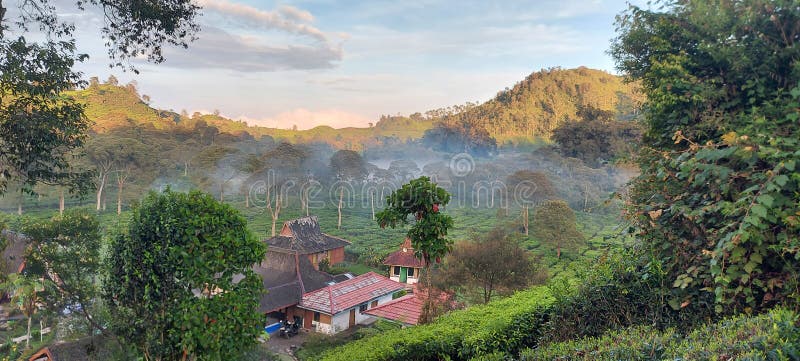 Mountain Valley in the City of Ciwidey Bandung, West Java Stock Photo ...