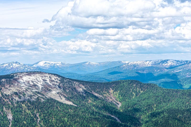 Mountain Valley Consisting of a Low Mountain Ridge and Forest Under ...