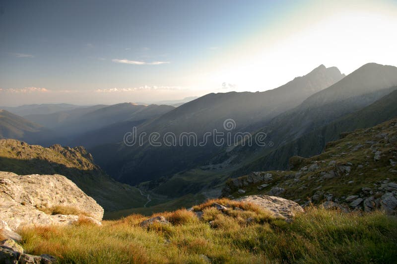 Mountain and valley stock image. Image of green, mountain - 17183955