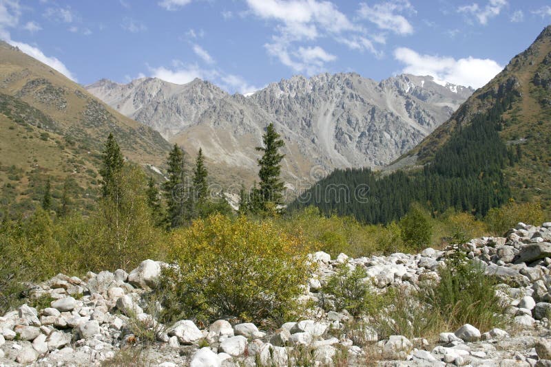 Mountain valley. stock photo. Image of range, heavens - 30939490