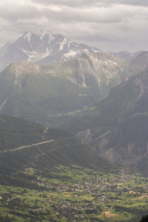 Mountain valley stock photo. Image of snow, canton, glacier - 104287670