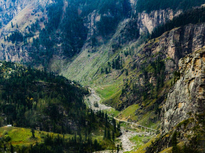Mountain Valley from Top Angle View Stock Photo - Image of mountain ...