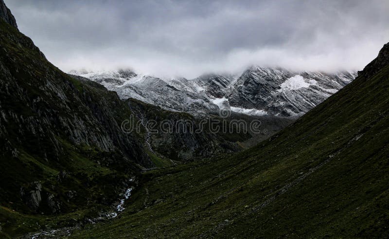 Mountain Valley Under Cloudy Sky Picture. Image: 109914451
