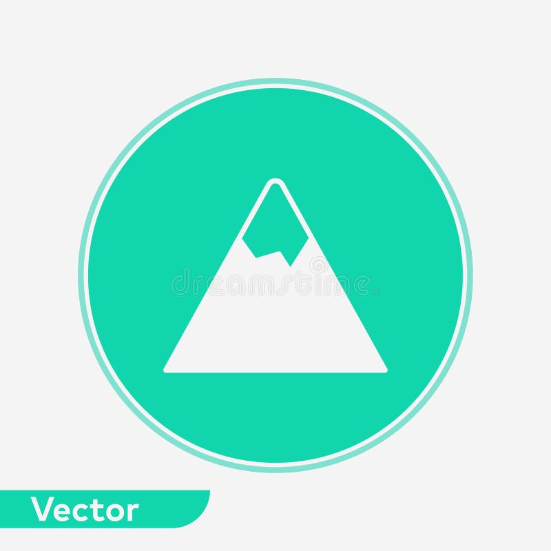 Mountain Vector Icon Sign Symbol Stock Vector - Illustration of concept ...