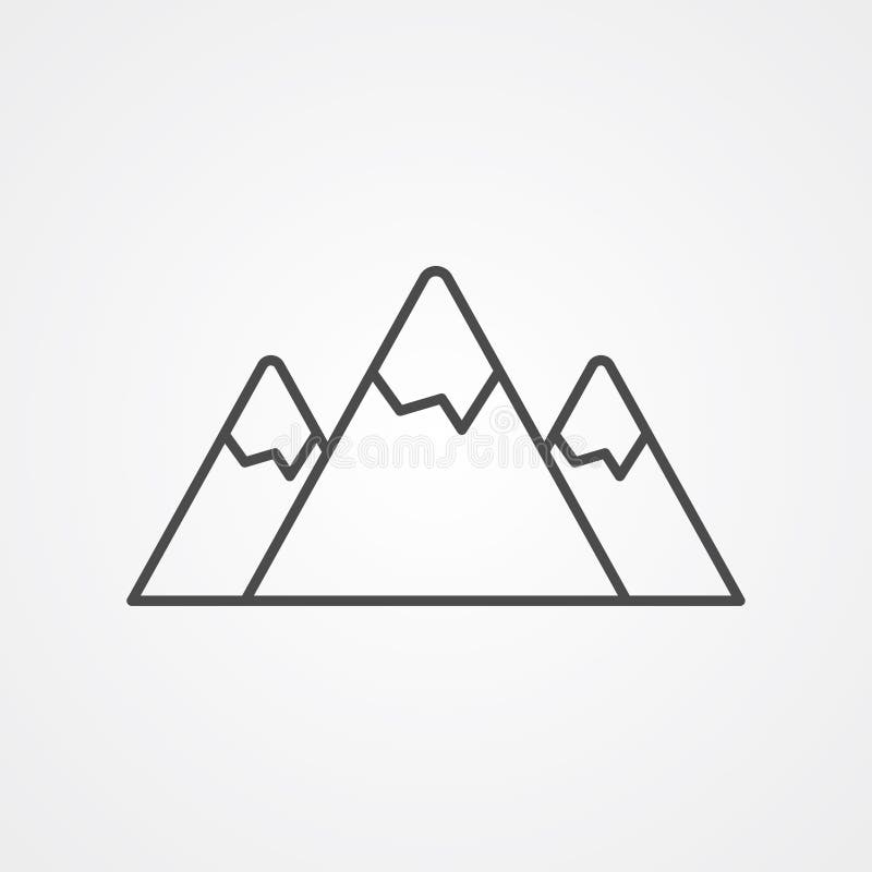 Mountain Vector Icon Sign Symbol Stock Vector - Illustration of peak ...