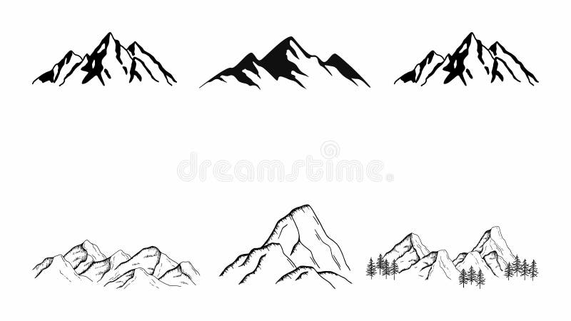 Mountain Vector Set Collection Stock Vector - Illustration of ...