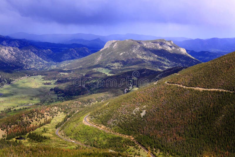 Mountain veiw looking down stock photo. Image of mountain - 10991906