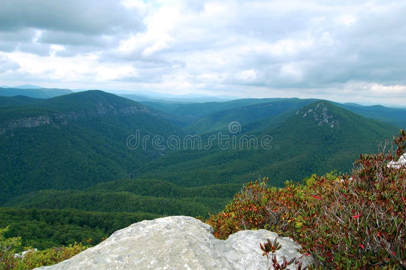 North Carolina View Wisemans Overlook Linville Gorge Stock Image ...