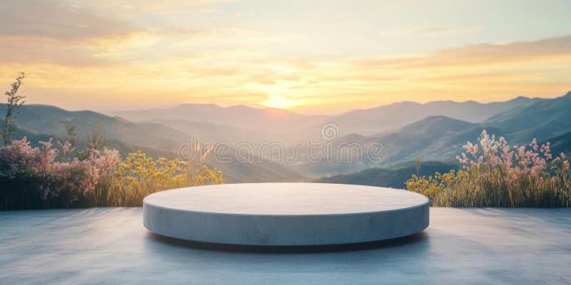 Mountain View Background for Product Display, Nature Background ...