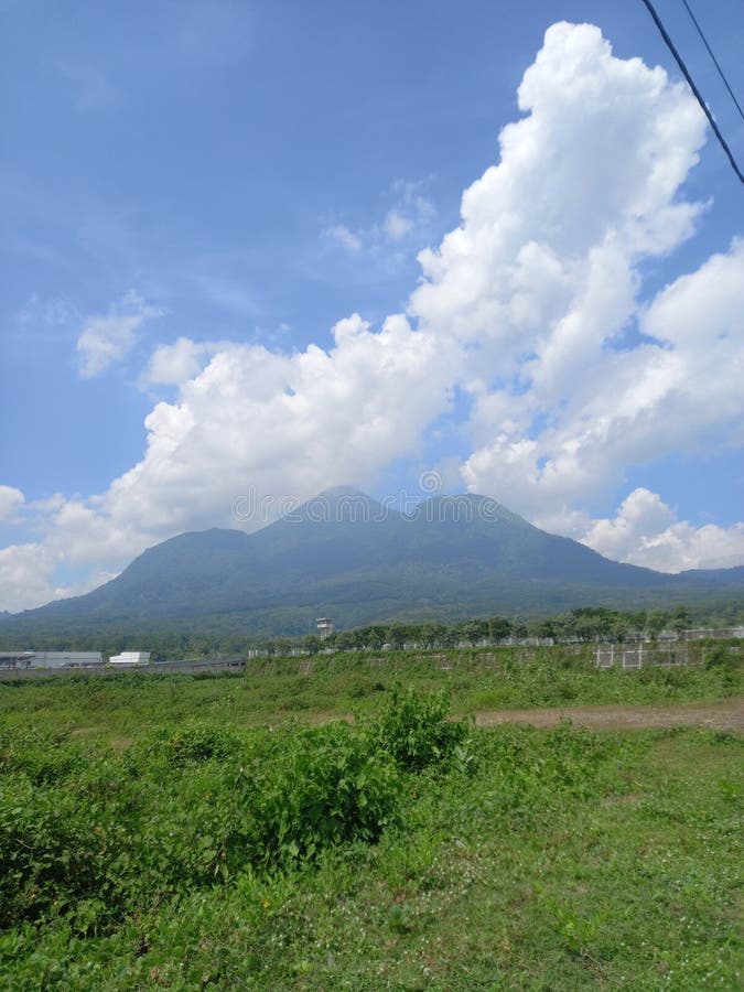 Mountain View Behind the House on a Sunny Day Stock Image - Image of ...
