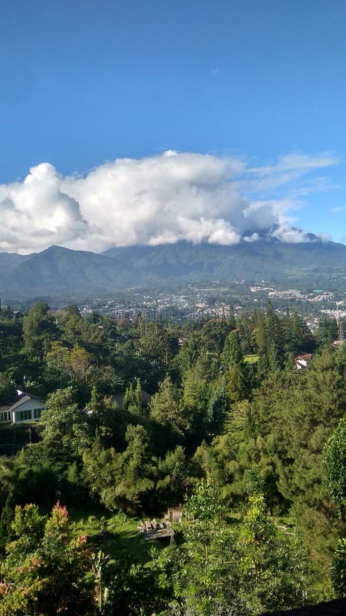 Mountain view in Bogor stock image. Image of nature - 248790945