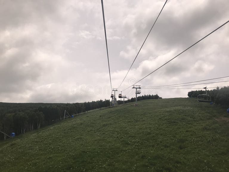 Mountain View with the Cable Car Tracks Stock Photo - Image of cable ...