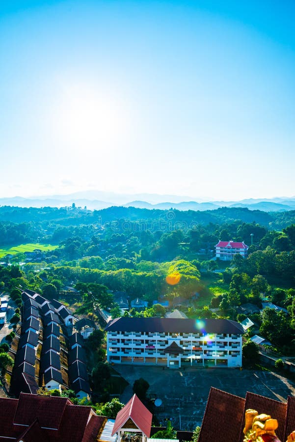 Mountain View in Chiang Rai Province Stock Image - Image of hill ...