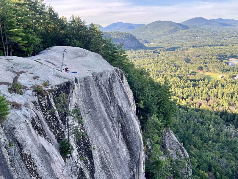 Cathedral Ledge Rock Climbing Wall in Echo Lake State Park Stock Photo ...