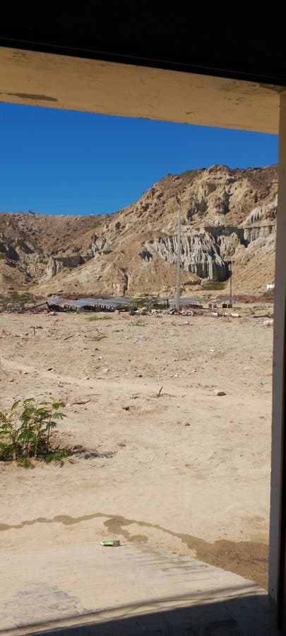 Mountain View in Desert with Blue Sky Stock Photo - Image of desert ...