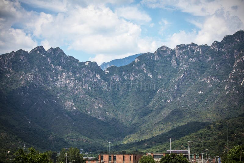 Mountain View from the Great Wall of China. Stock Photo - Image of ...