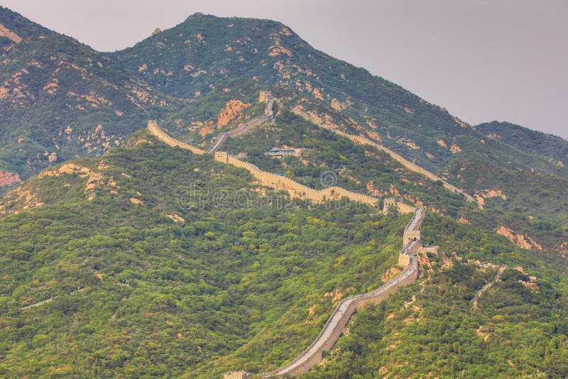 Mountain View from the Great Wall of China. Stock Photo - Image of ...