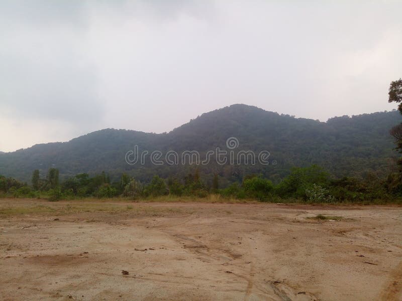 Mountain View with Large Land in the Morning Stock Image - Image of ...