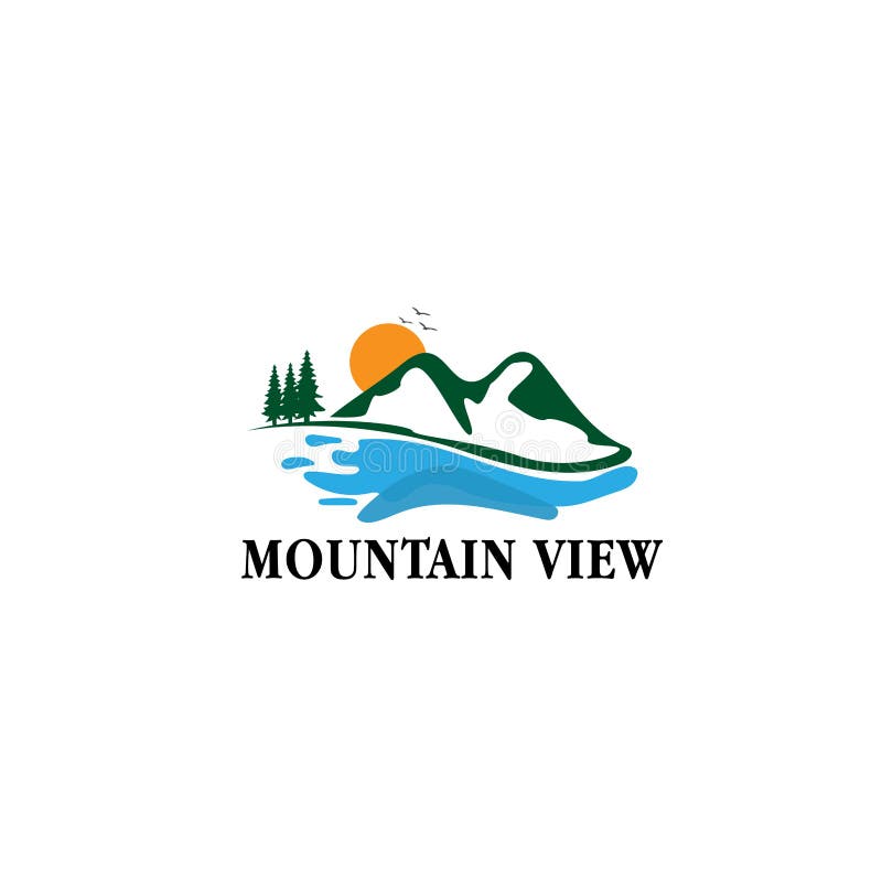 Mountain View Logo Vector Illustration Concept, Icon, Element, and ...