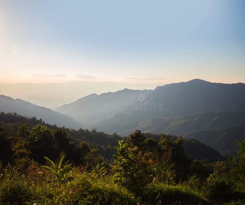 Mountain View in Morning Light Stock Photo - Image of nature, hike ...