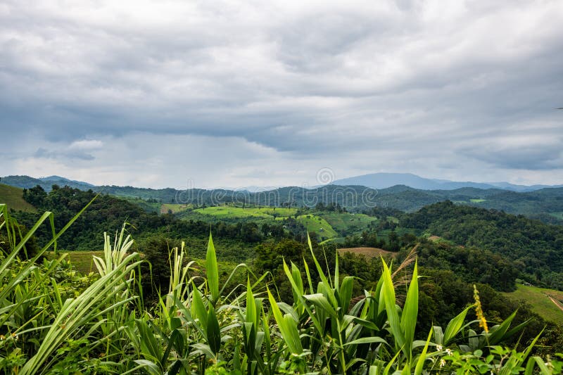 Mountain View in Nan Province Stock Photo - Image of phayao, payao ...