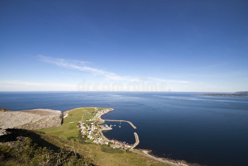 Mountain View Over Alnes Island Norway Stock Image - Image of coast ...