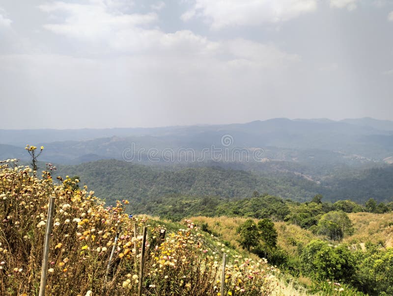 Mountain View Point at Chiang Mai Thailand Stock Image - Image of ...