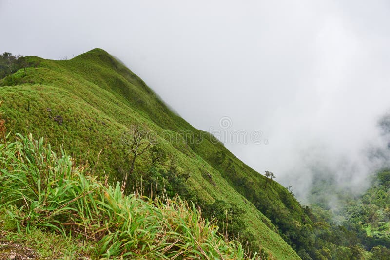 Mountain View Point and Cloudy Sky. Stock Image - Image of beautiful ...
