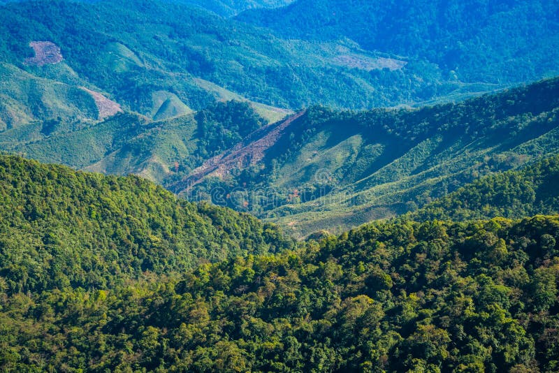 Mountain View at 1715 View Point in Nan Province Stock Image - Image of ...