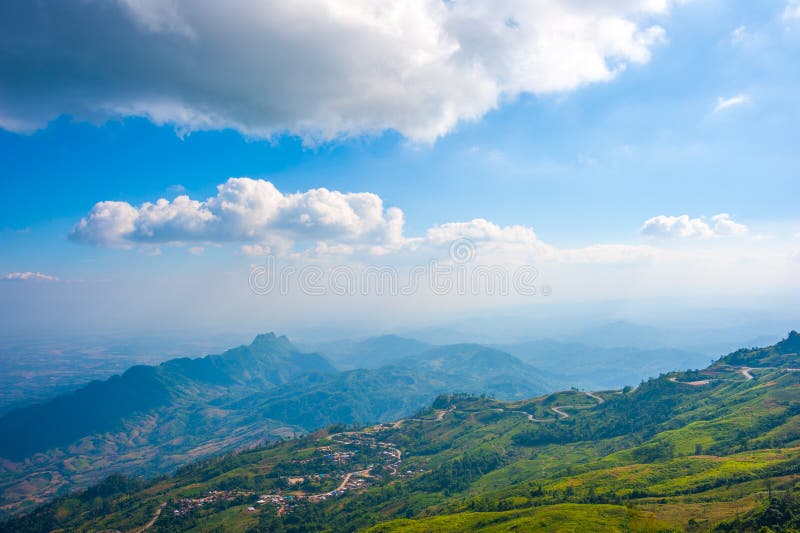 Mountain View Point in Thailand Stock Image - Image of tropical, tree ...