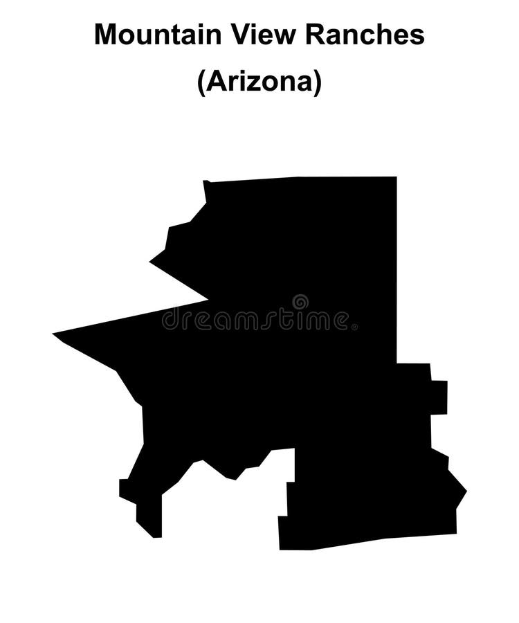 Mountain View Ranches Outline Map Stock Illustration - Illustration of ...
