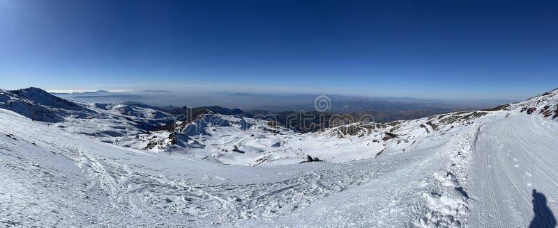 Mountain View with Some Nice Snow Stock Photo - Image of lifestyle ...