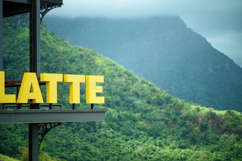 Mountain View Terrace in Tropical Forest Stock Image - Image of balcony ...