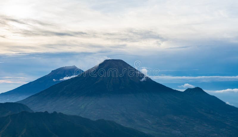 Mountain View from the Top of Mount Prau Stock Image - Image of nature ...