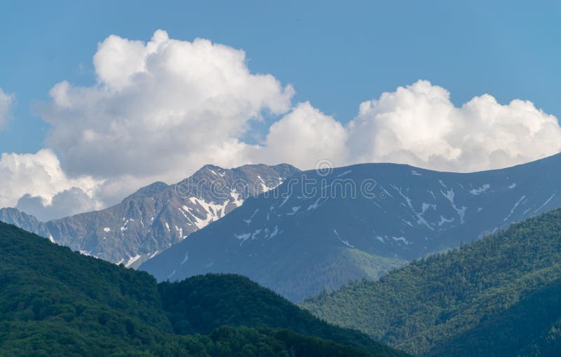 A Mountain View in Transylvania Area Stock Image - Image of green ...