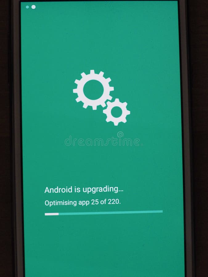 Android OS Installing System Update Editorial Image - Image of ...