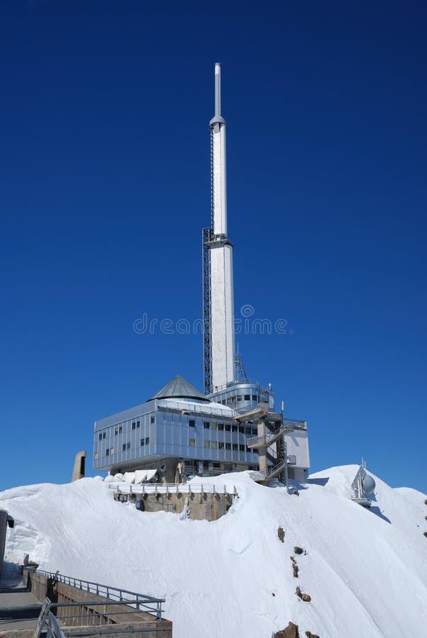 Weather Station on Mountain Top Stock Image - Image of meteorological ...