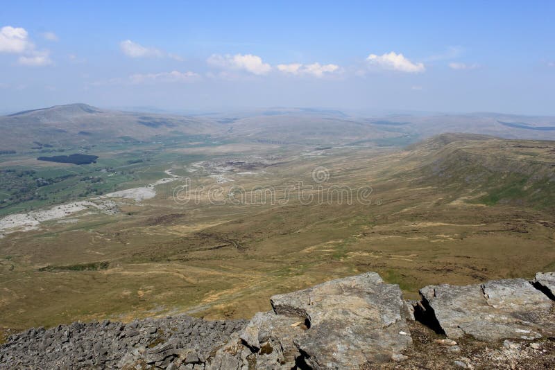 View of Ingleborough from the Footpath Up Pen-y-ghent Penyghent in the ...