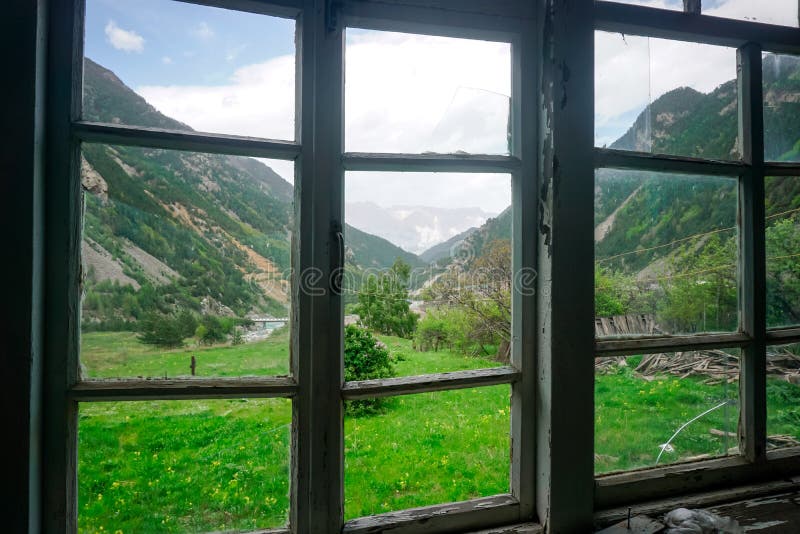 Mountain View from the Window Stock Photo - Image of beautiful, sunny ...