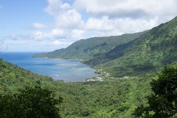 Mountain Viewpoint in Samoa Stock Image - Image of snorkeling, lagoon ...