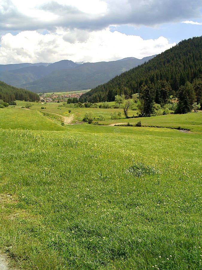 Mountain Village stock image. Image of beauty, peak, clouds - 656775