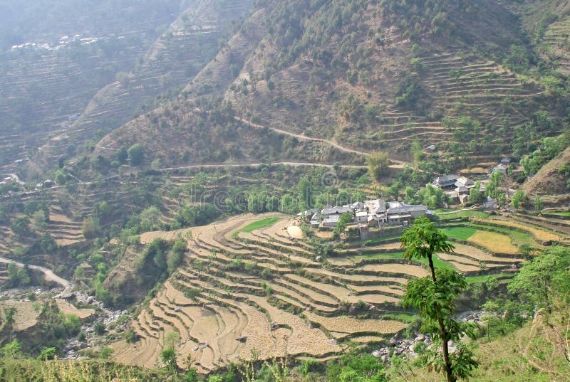 Mountain Village Near Chamba in Himachal India Stock Image - Image of ...