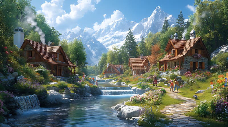 Streamside Homes Stock Illustrations – 2 Streamside Homes Stock ...