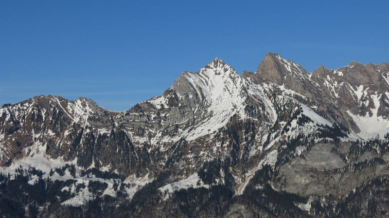 Mountain with Visible Alpine Folds Stock Photo - Image of rock ...