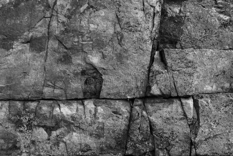 Mountain Wall Texture Background Black and White Tone. Stock Image ...