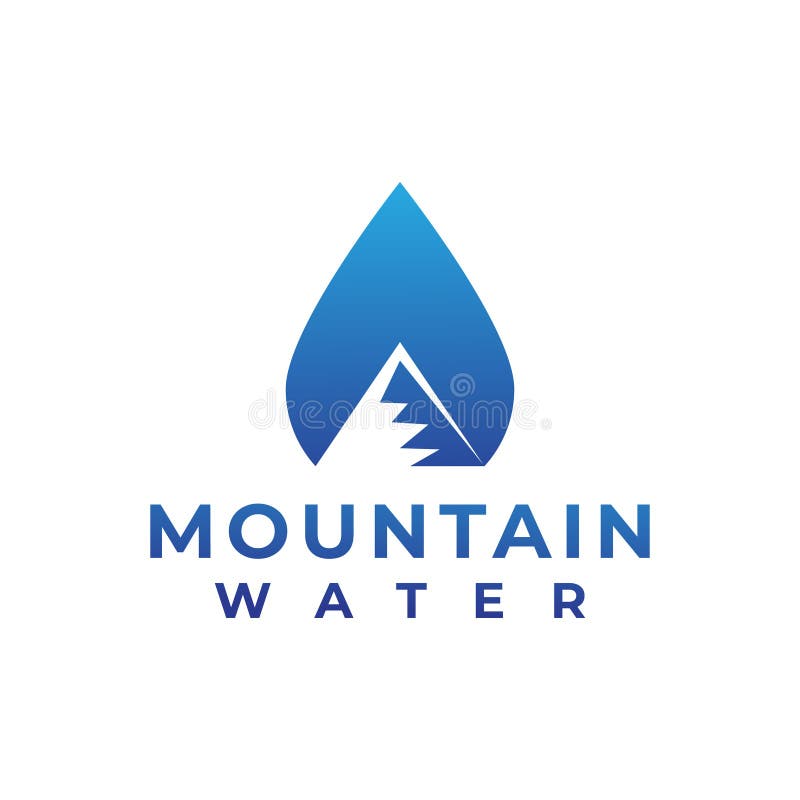 Mountain water logo design stock vector. Illustration of concept ...