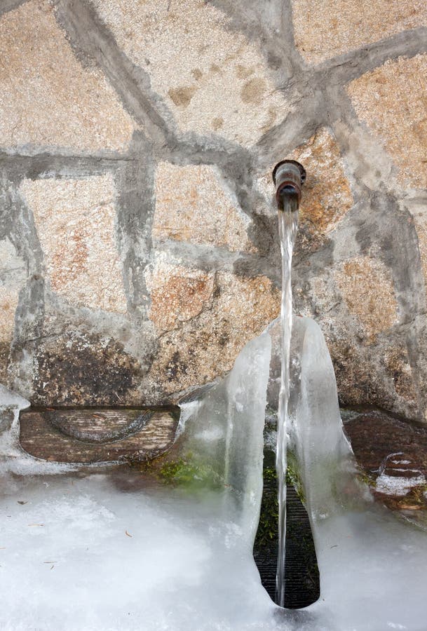 Mountain water source stock image. Image of foot, iron - 39295175