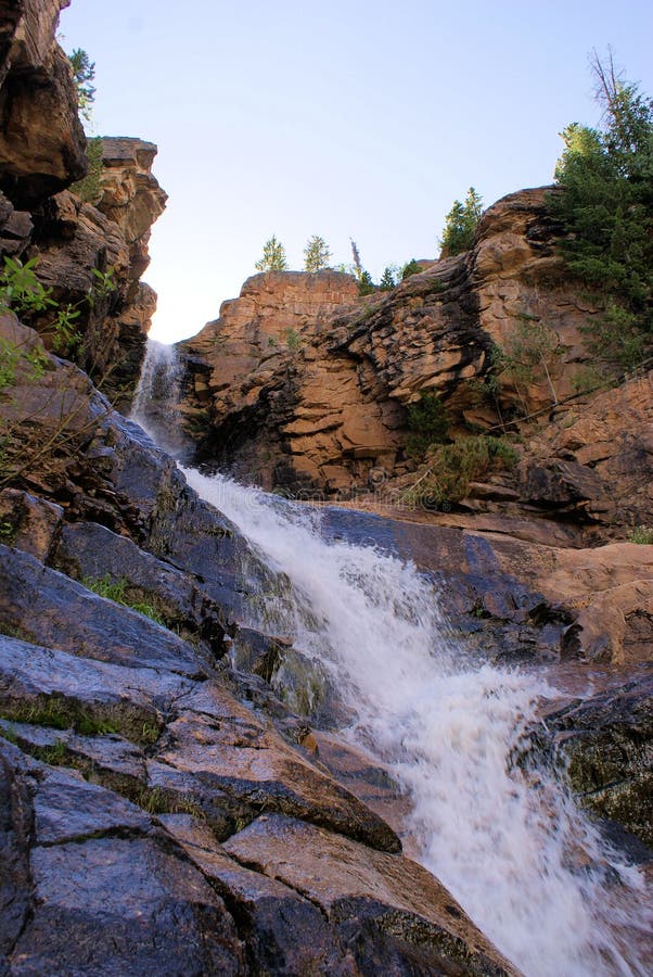 Mountain Waterfall stock image. Image of forest, utah - 22951915